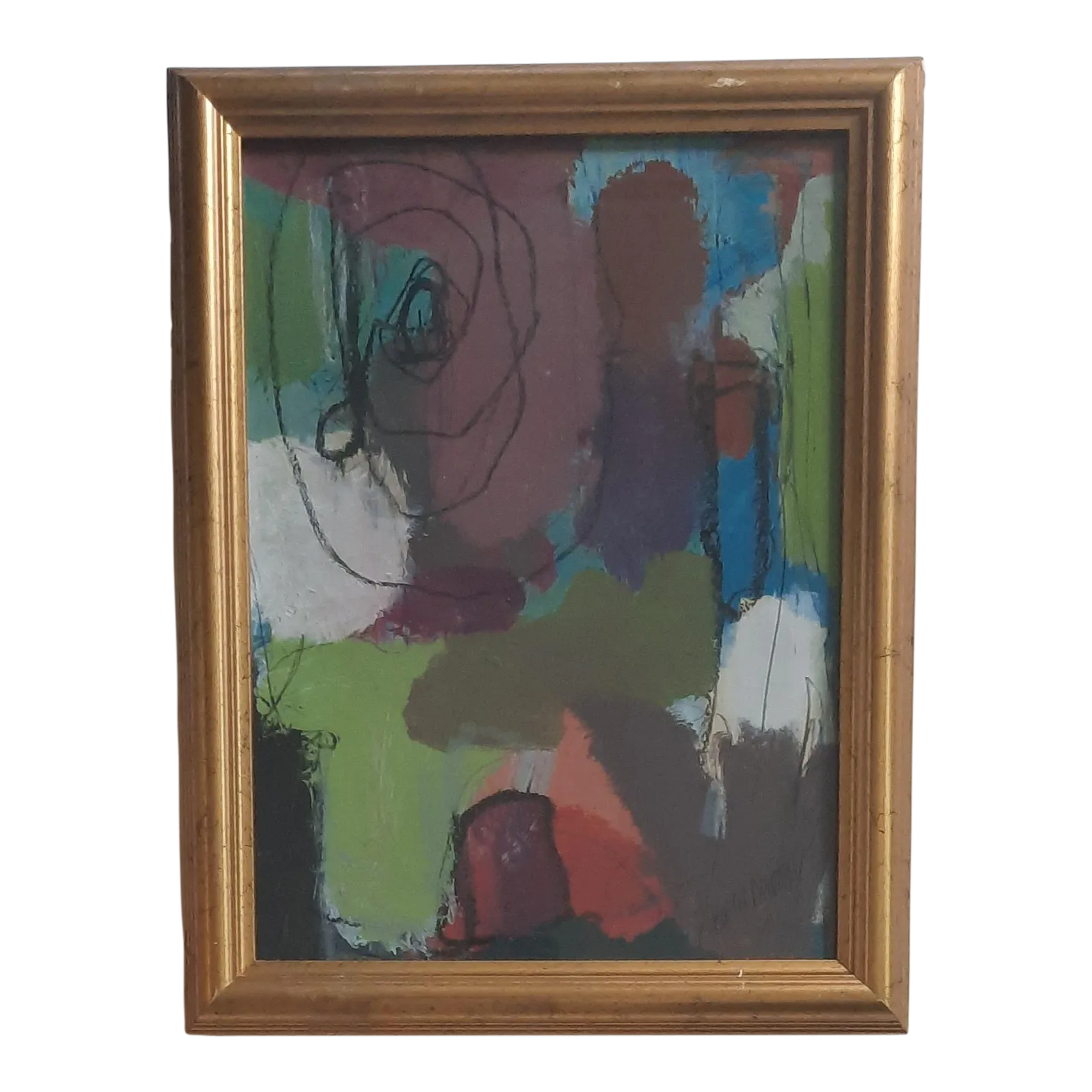 Beth Downey Fall Abstract Painting | Chairish