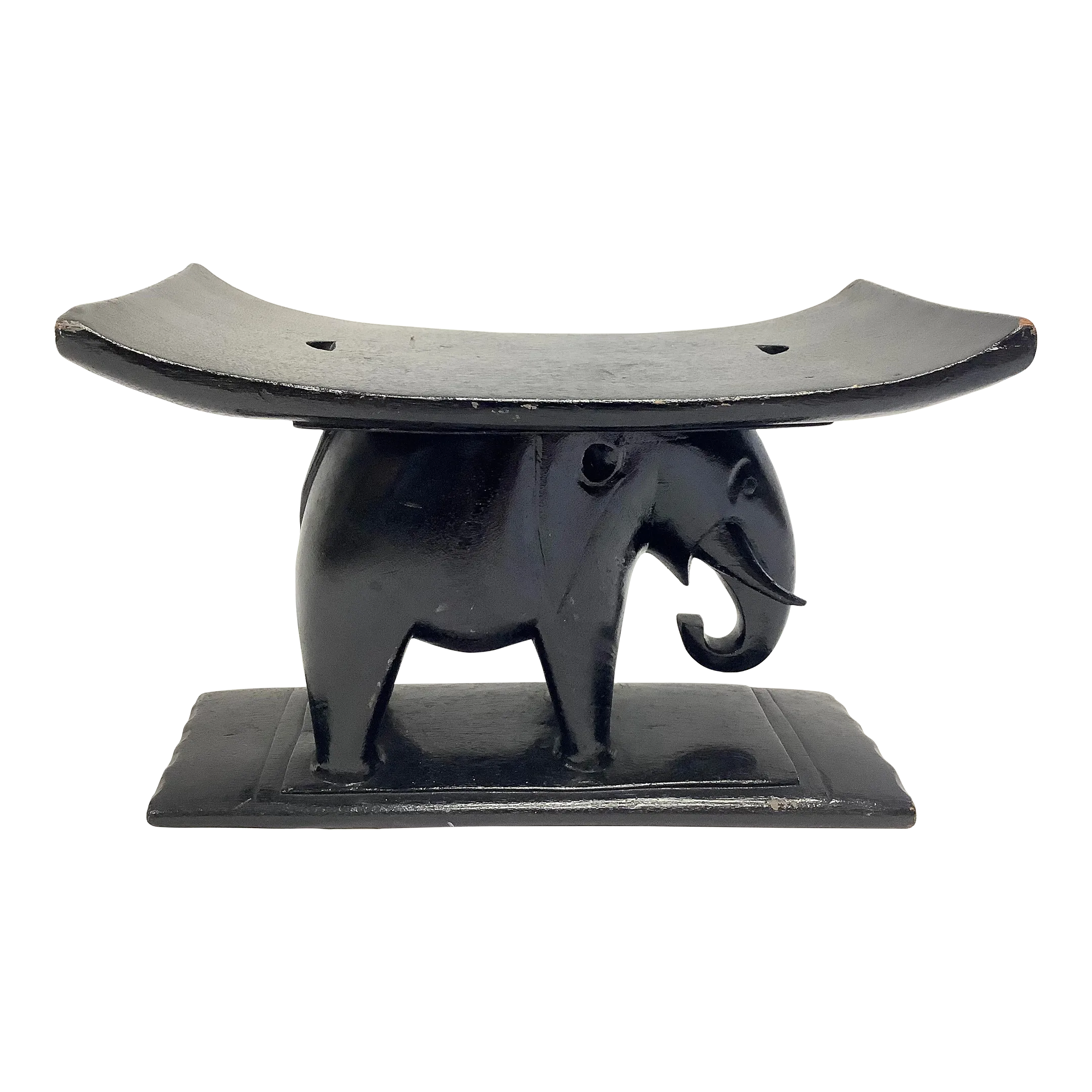 African Ghana Wood Elephant Ashanti Bench | Chairish