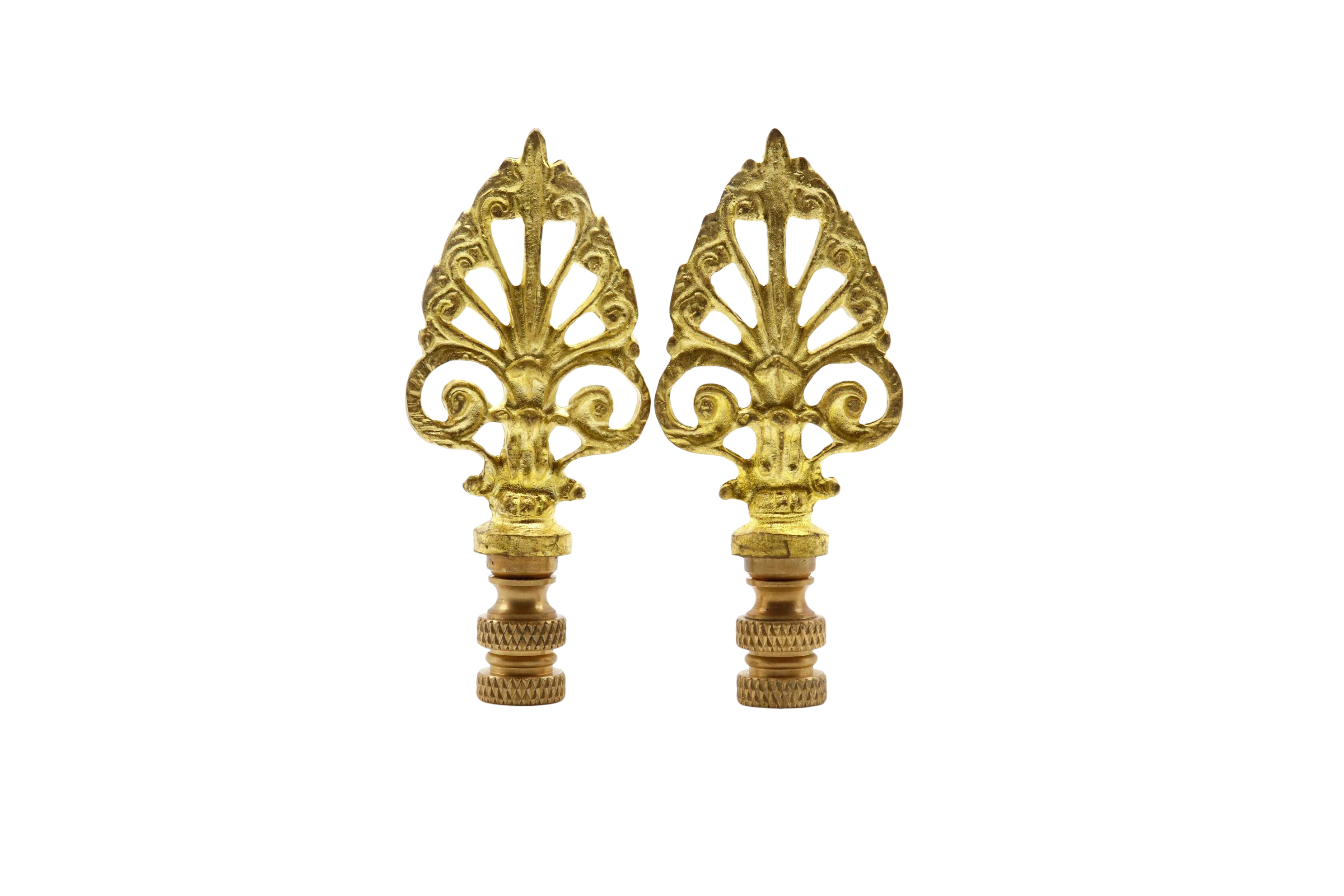 Brass Filigree Arrow Lamp Finials - a Pair | Chairish