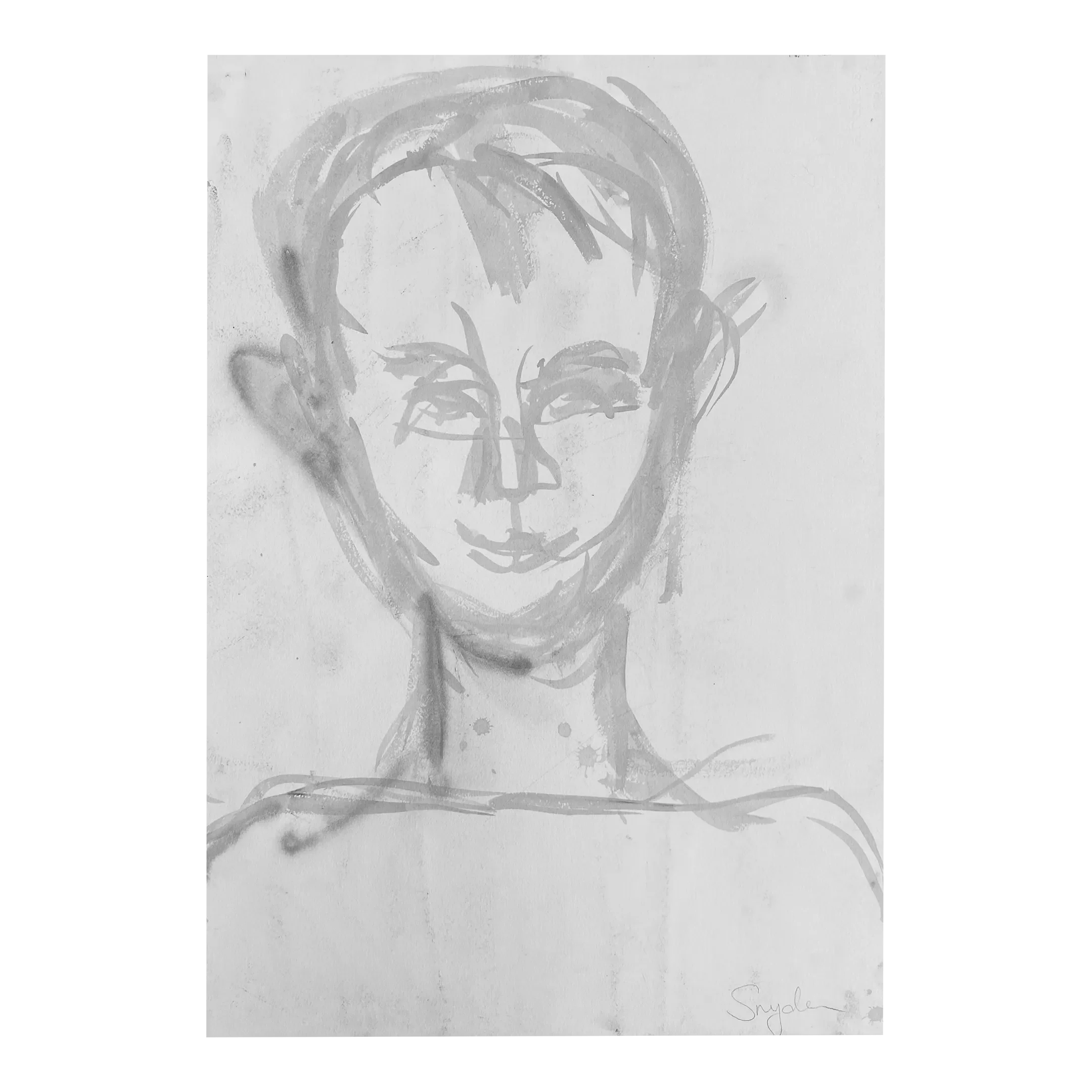 Richard Snyder Modern Portrait of Young Man | Chairish