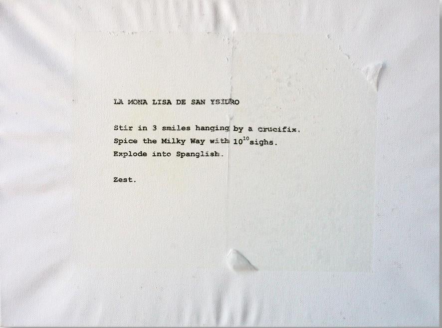 "Mona Lisa De San Ysidro" Contemporary Minimalist Word Art Monoprint ...