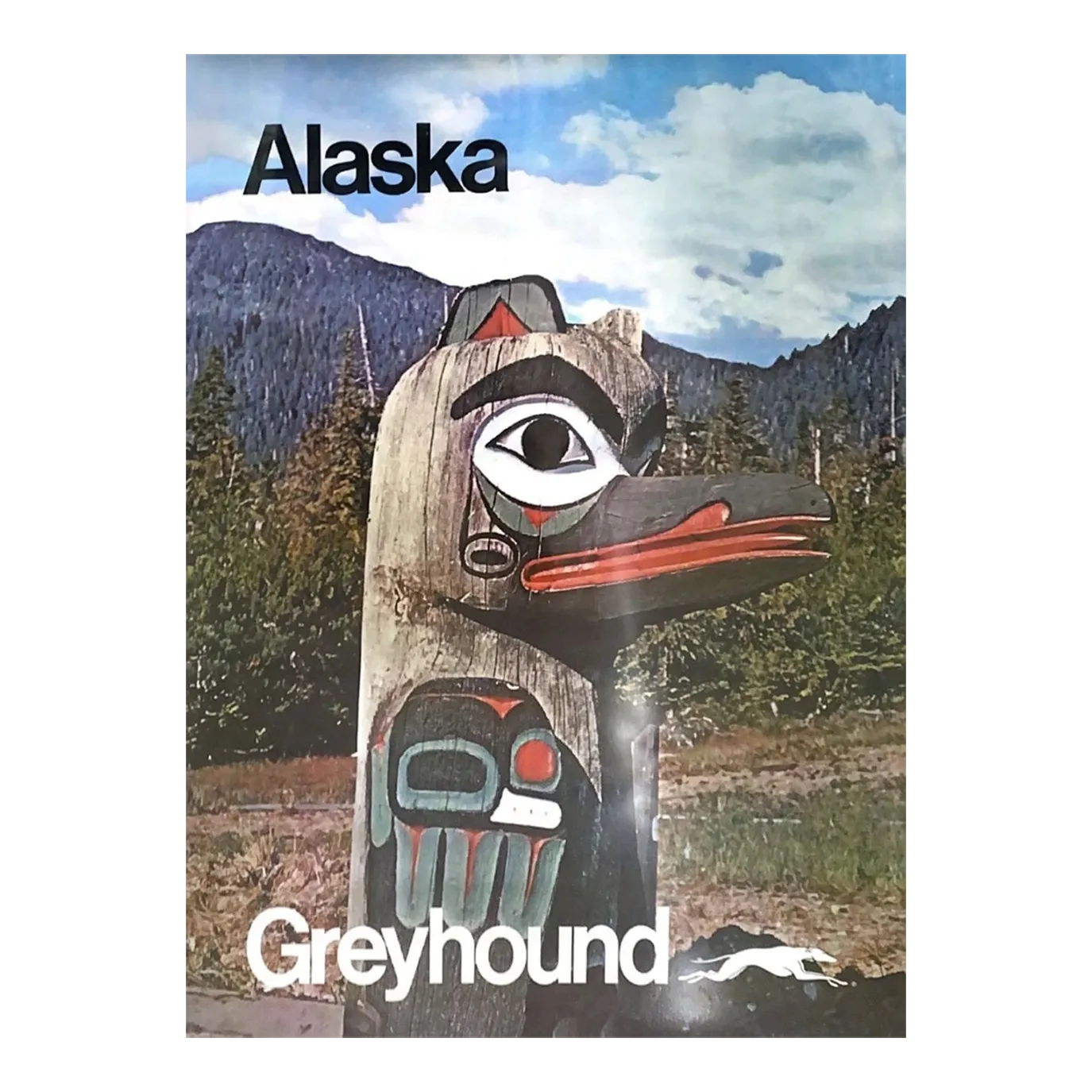 1961 Greyhound Alaska Poster | Chairish