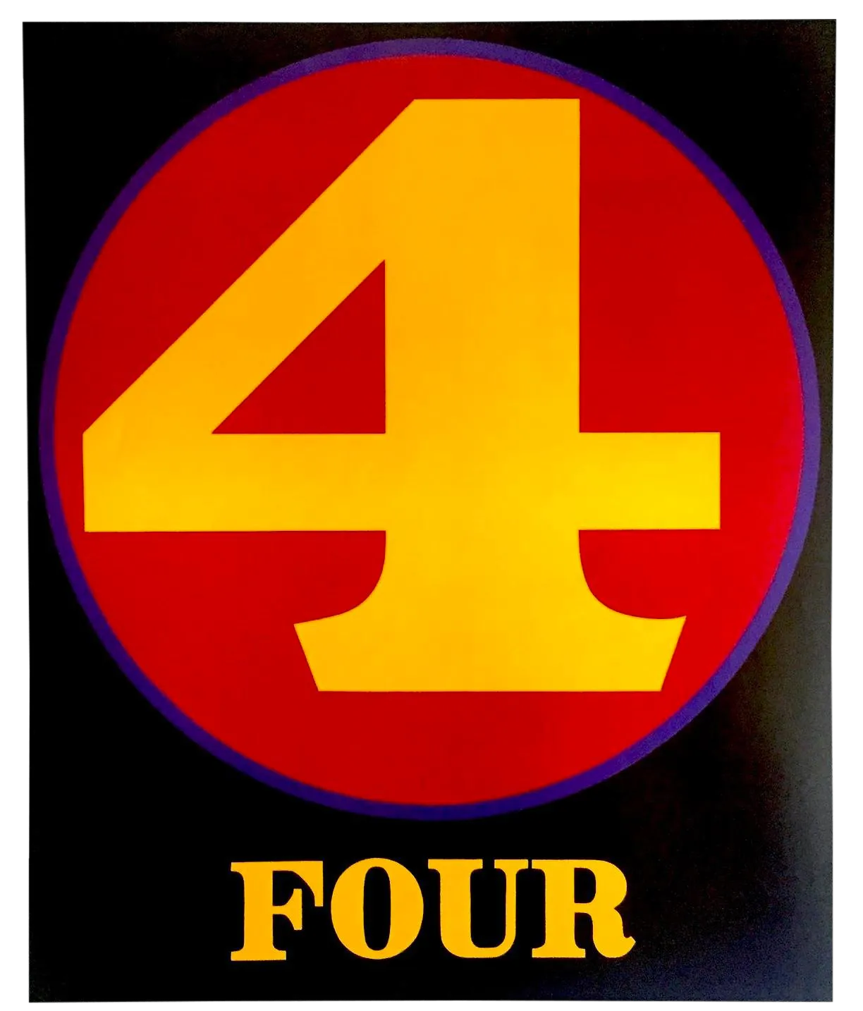 Robert Indiana Vintage 1988 Pop Art Lithograph Calendar Print " Number ...