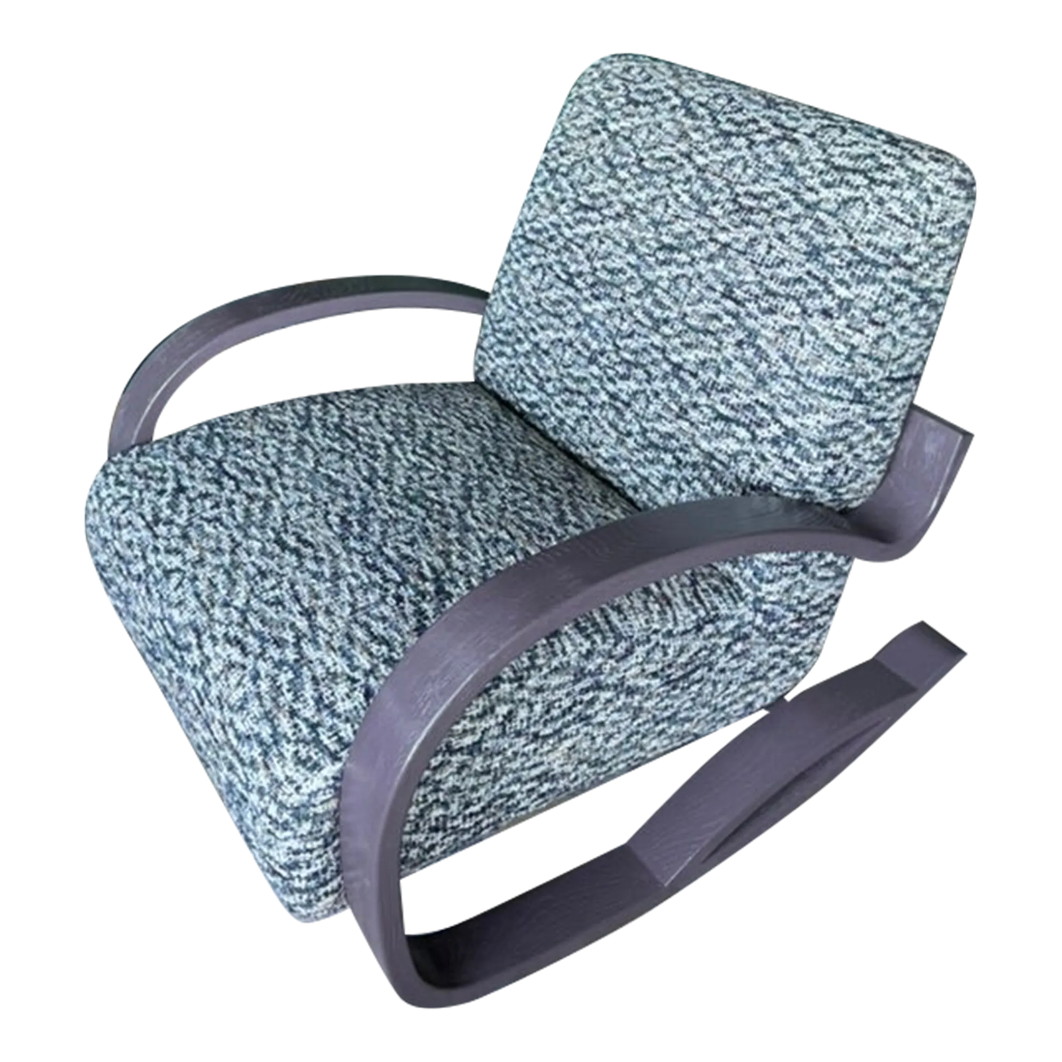 Custom Rocking Chair in Boucle Fabric | Chairish