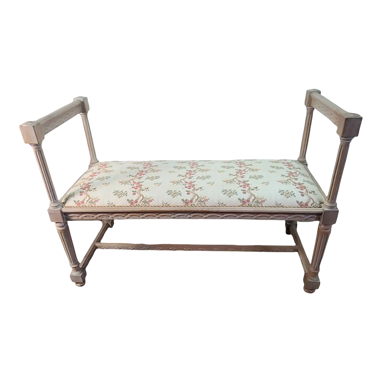 Late 20th Century Vintage Neoclassical Carved White Wash Oak ...