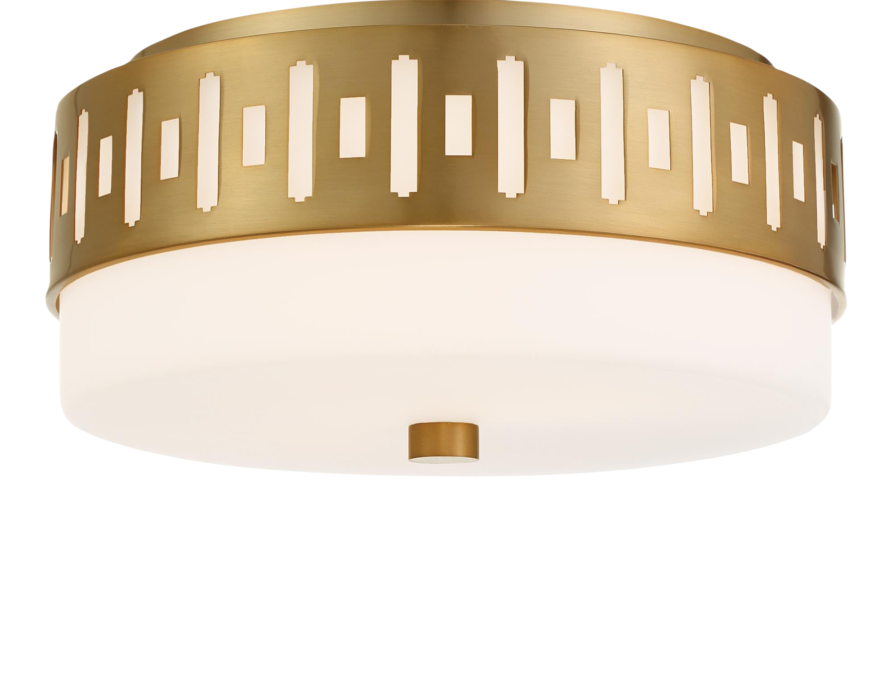 Keaton 2 Light Vibrant Gold Ceiling Mount | Chairish