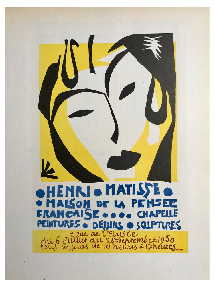 Henri Matisse, Paintings-Drawings-Sculptures, Original Lithograph, 1959 ...