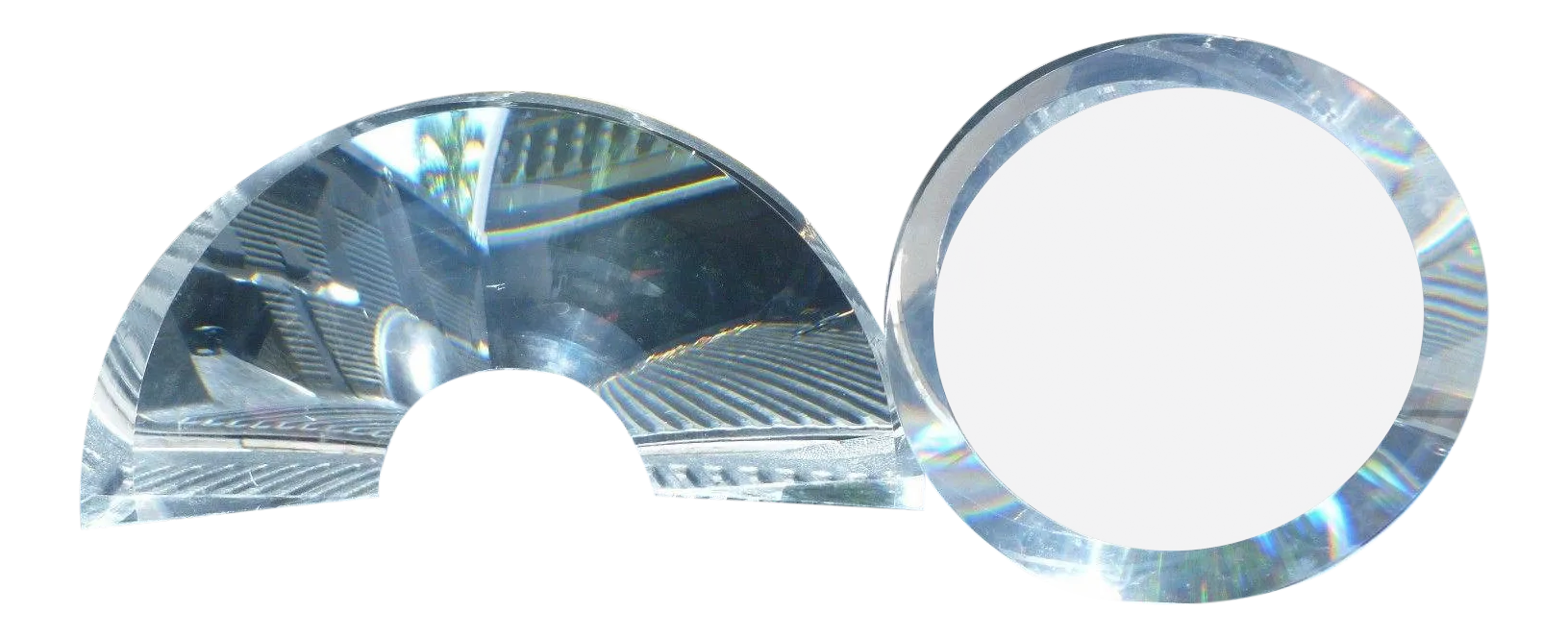 Alessio Tasca for Fusina Italian “Yo Yo & Arch” Lucite Sculptures - Set ...