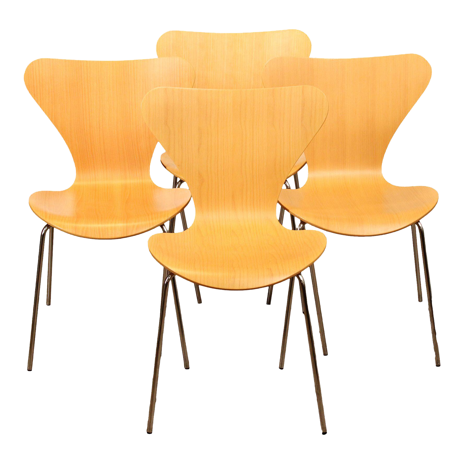 Arne Jacobsen For Fritz Hansen Danish Modern Set of Four Dining Chairs ...