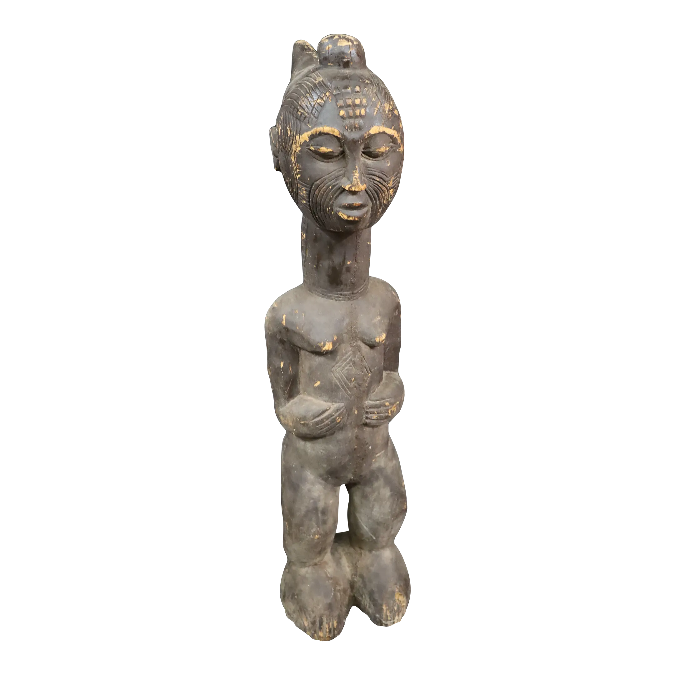 Carved African Statue | Chairish