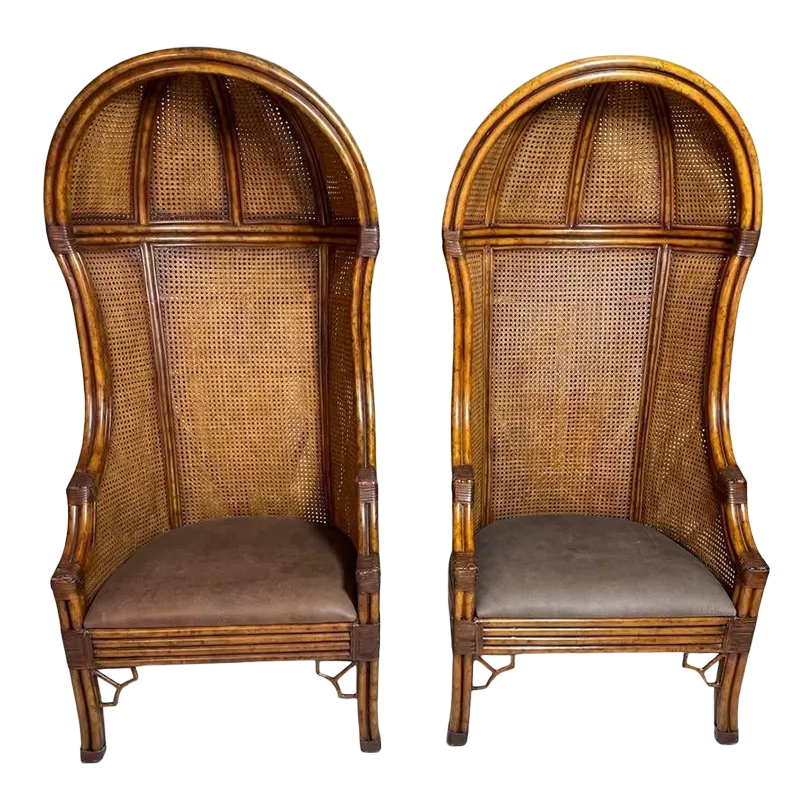 Mid 20th Century Pair of Vintage Porter Balloon Chairs | Chairish