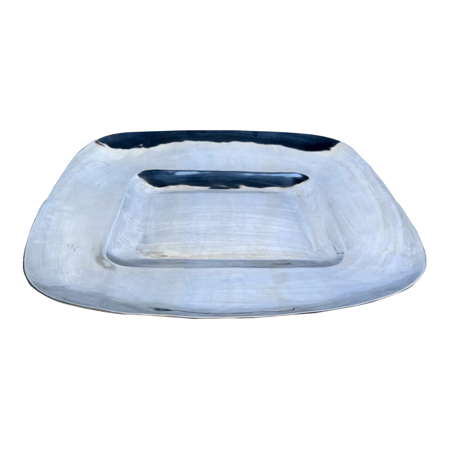 Holland Boone Polished Pewter Tray | Chairish