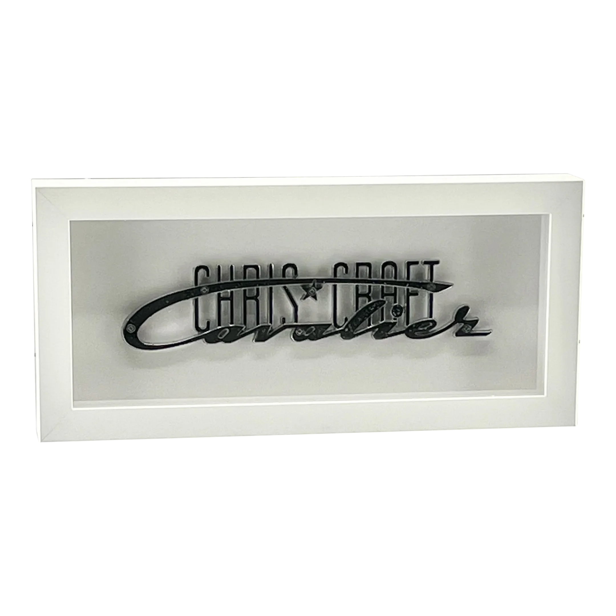 Chris Craft Logo Sign Vintage Original Framed | Chairish