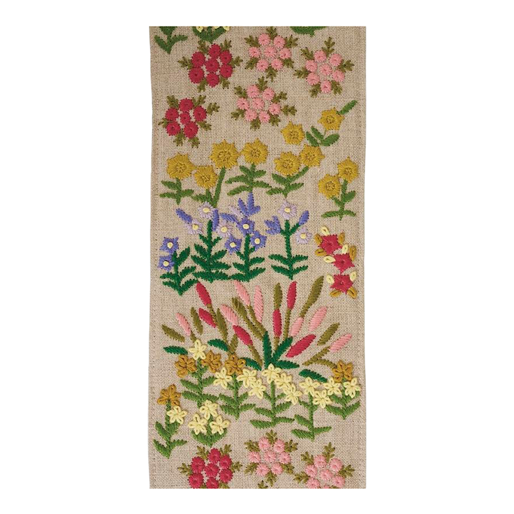 Sample - Schumacher Lula Embroidered Tape in Natural | Chairish