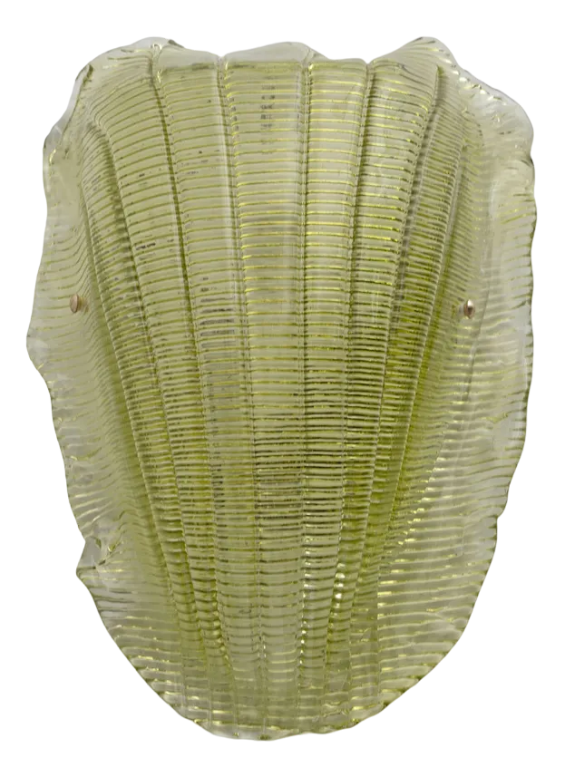 Modern Murano Glass Shell Wall Lamp, 1990s | Chairish