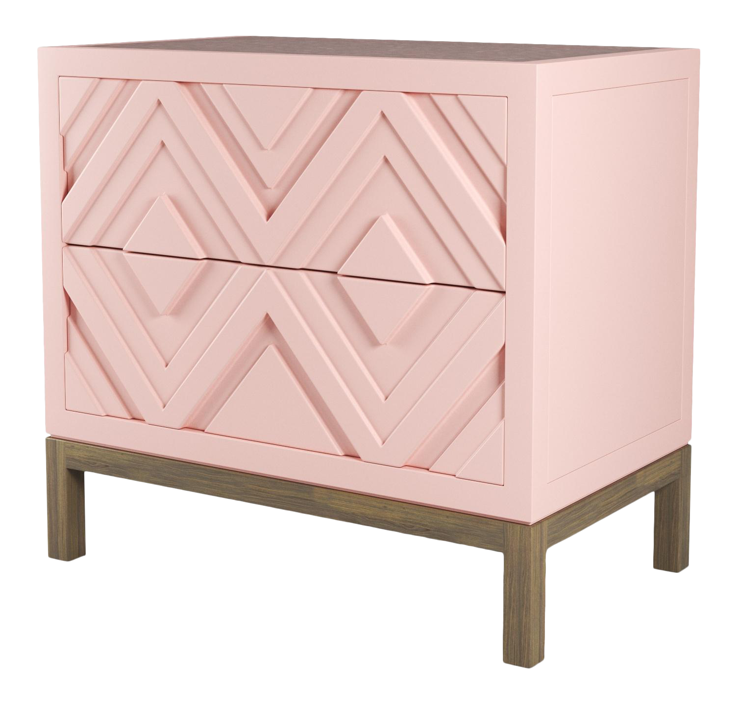 Susana Side Table - Coral Dust, Weathered Gray Oak | Chairish