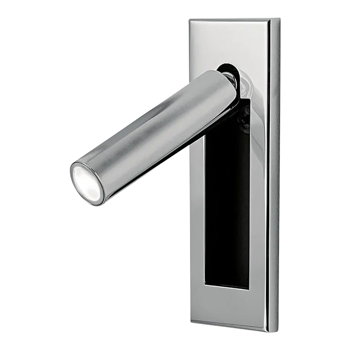 Contemporary Polished Chrome Led Dock Reading Light | Chairish