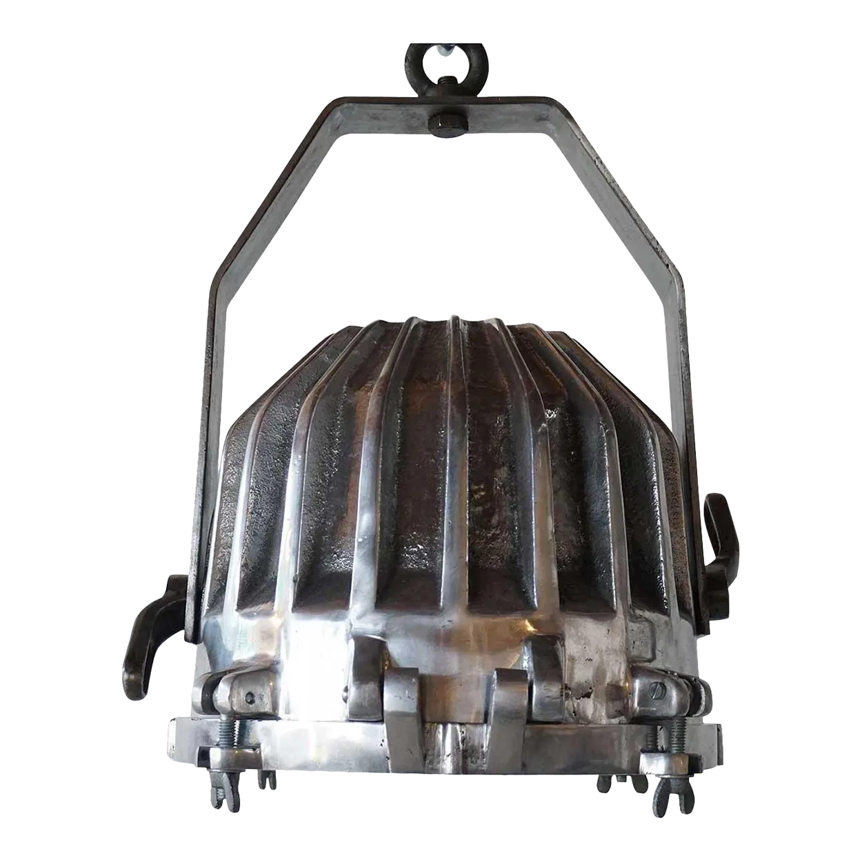 Industrial Aluminum Ship's Cargo Deck Pendant Light | Chairish