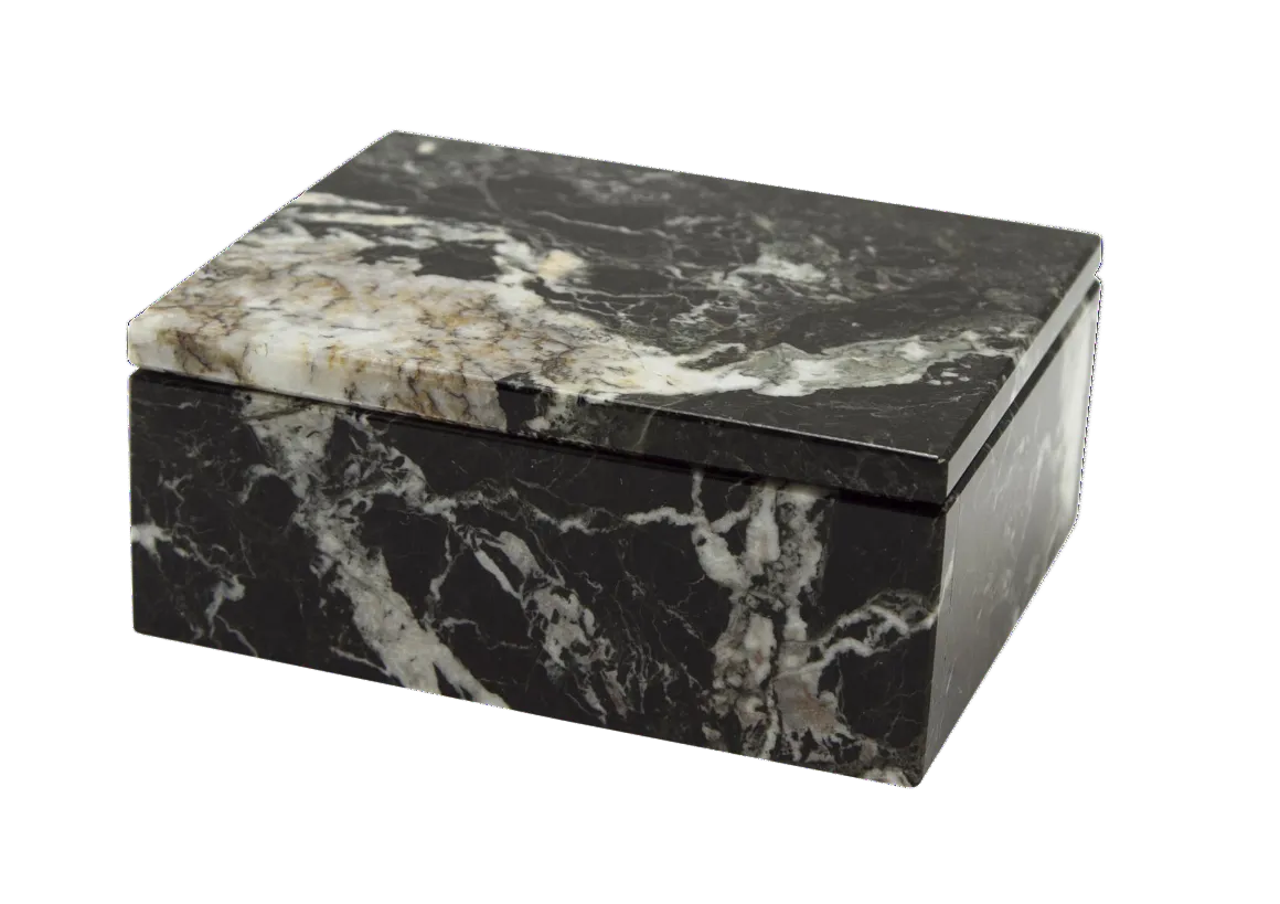 Black Marble Keepsake Box | Chairish
