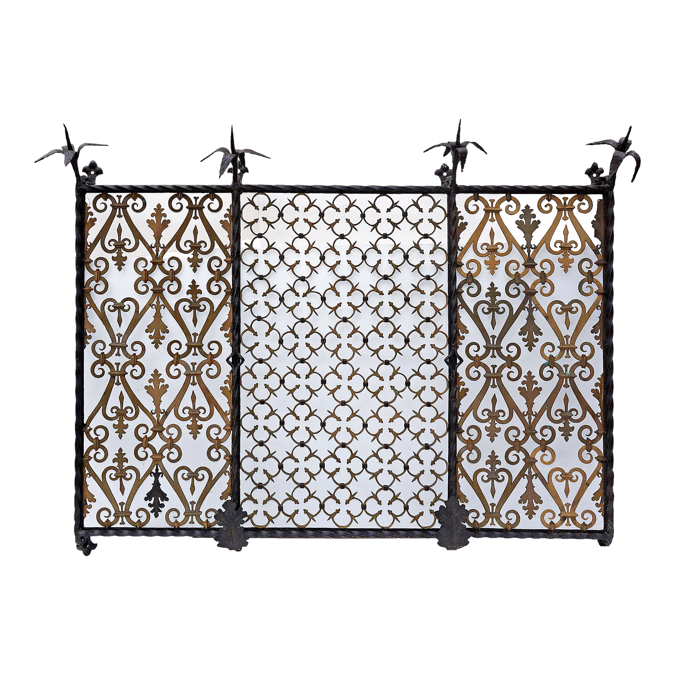 Antique Decorative Wrought Iron Window Panel | Chairish
