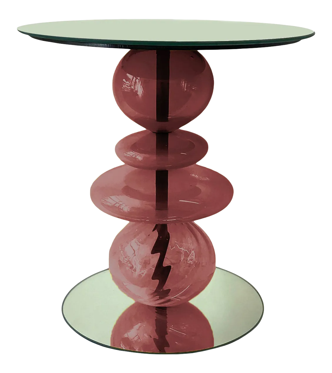 Abacus Glass Accent Table by the Drawing Room Atl in Finish Merlot - Size: Standard - Modern ...