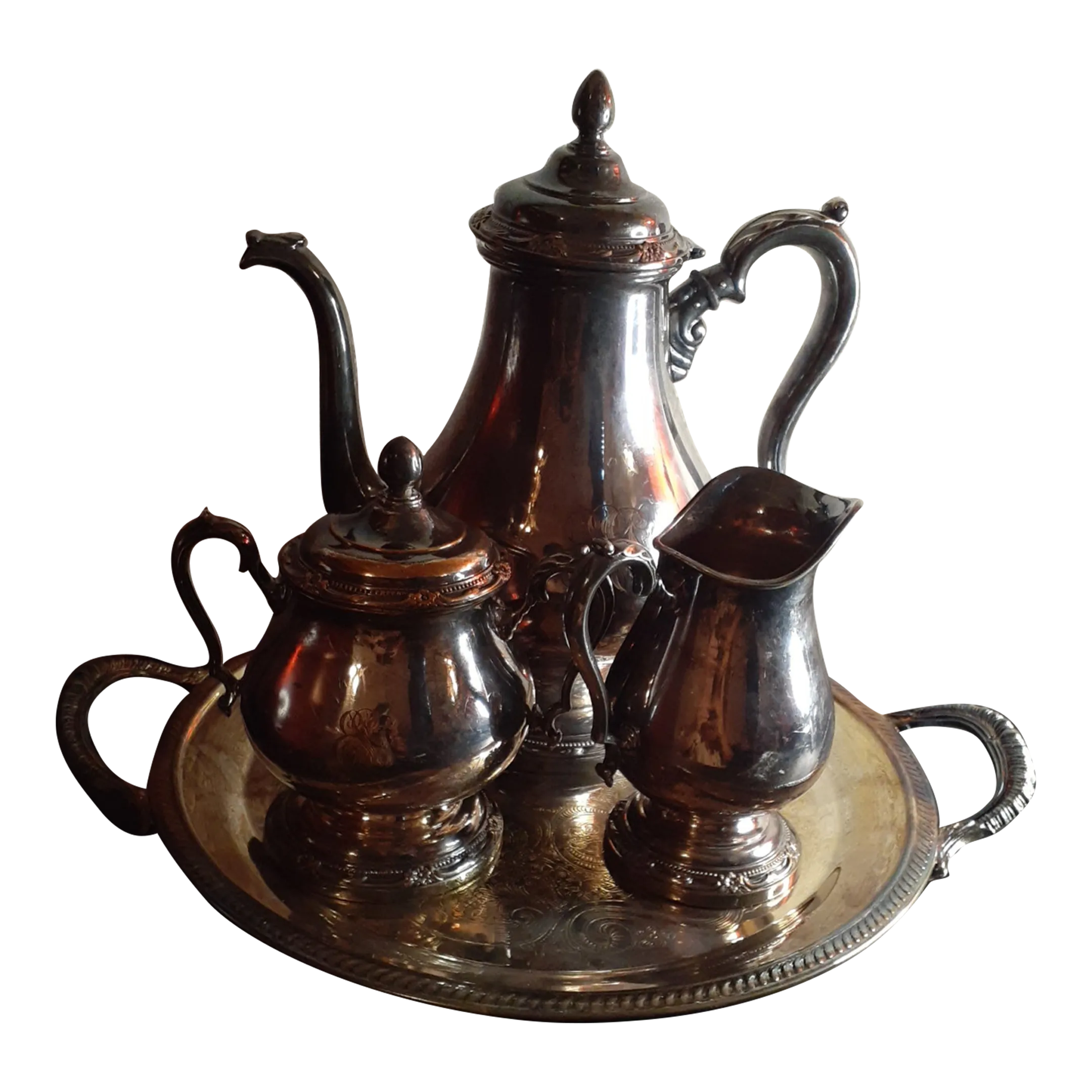 Antique Circa 1920 Rogers Bros Remembrance Silver Soldered 4 Piece ...