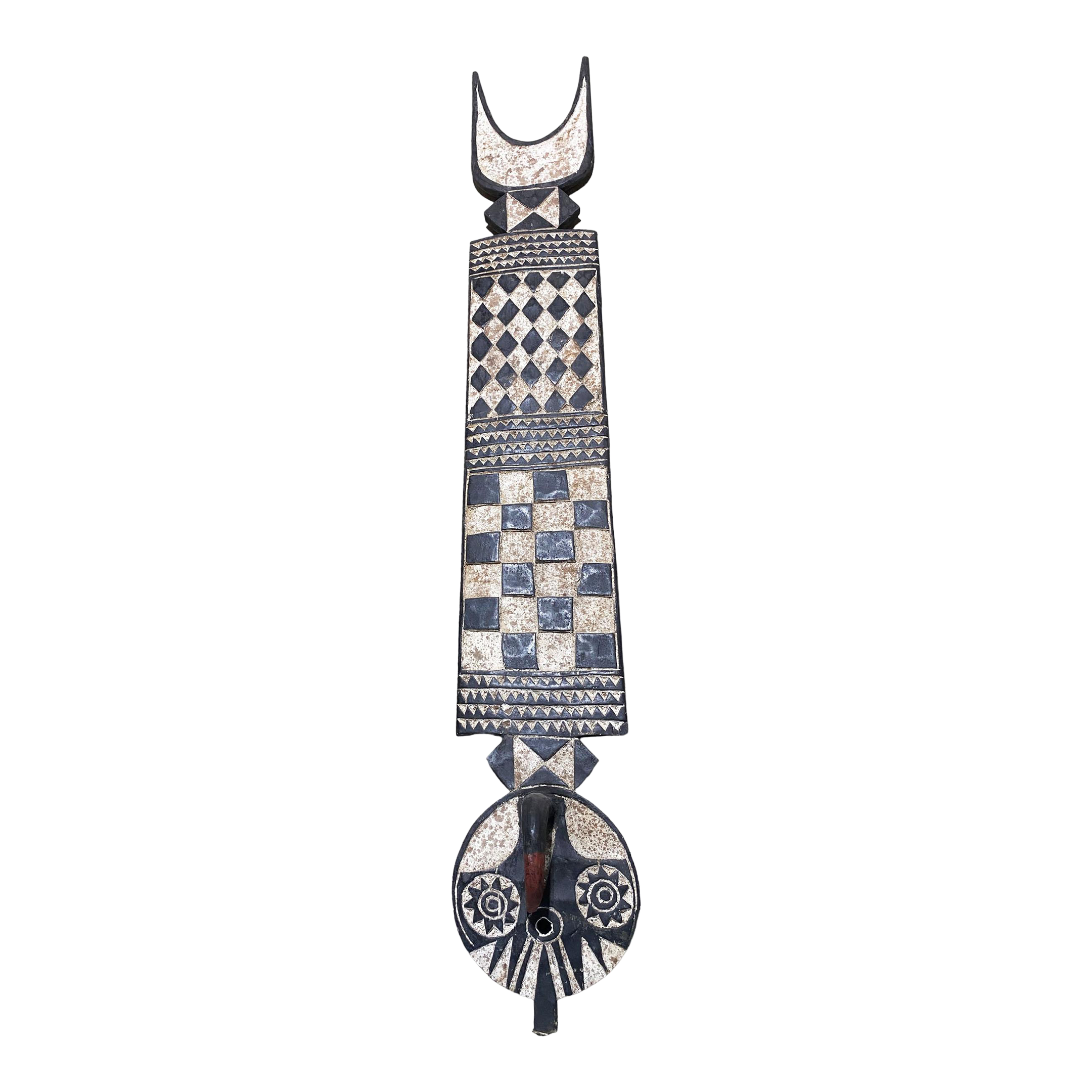 Large African Bobo Bwa Plank Sculpture Mask Burkina Faso 80" H | Chairish