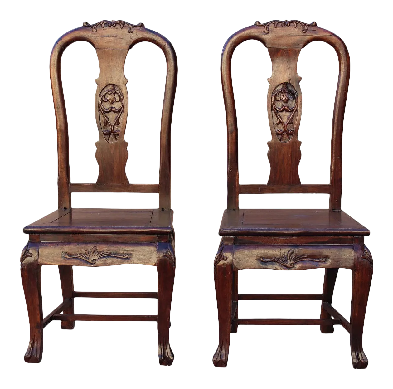 Chinese Old Shanghai Design Solid Red Wood SuanZhiMu Rosewood Chairs ...