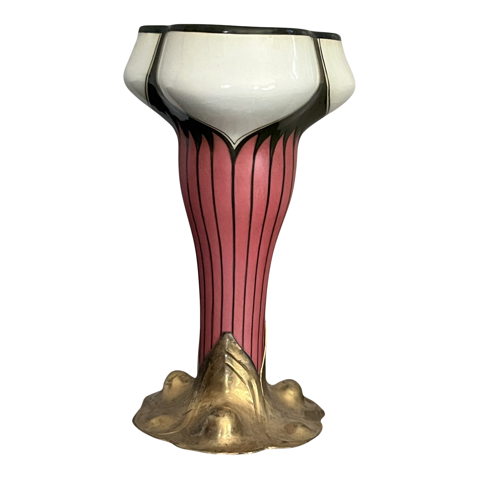 Late 19th Century Walter Scherf Art Nouveau Glass Vase | Chairish