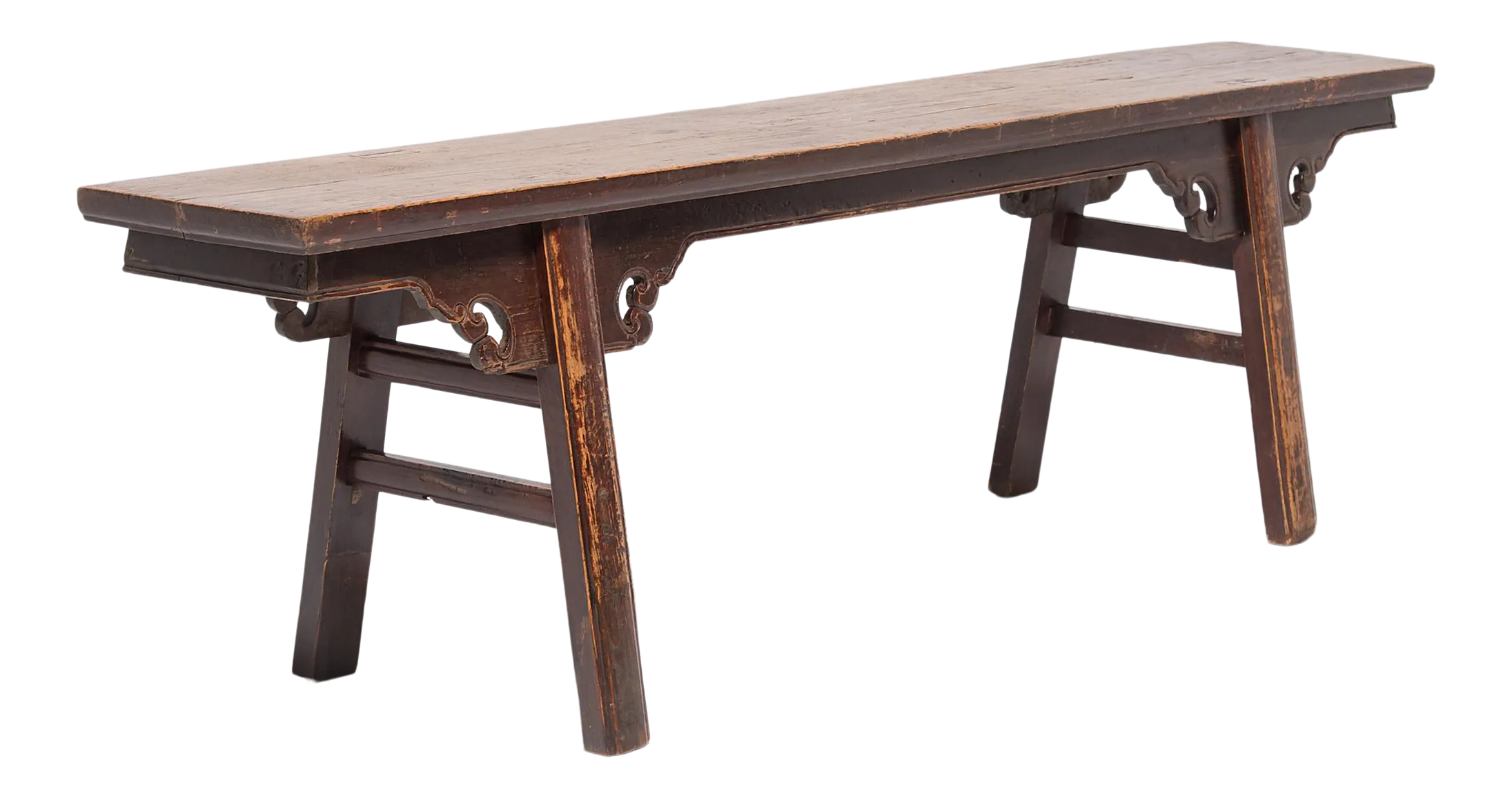 19th Century Chinese Bench With Splayed Legs | Chairish