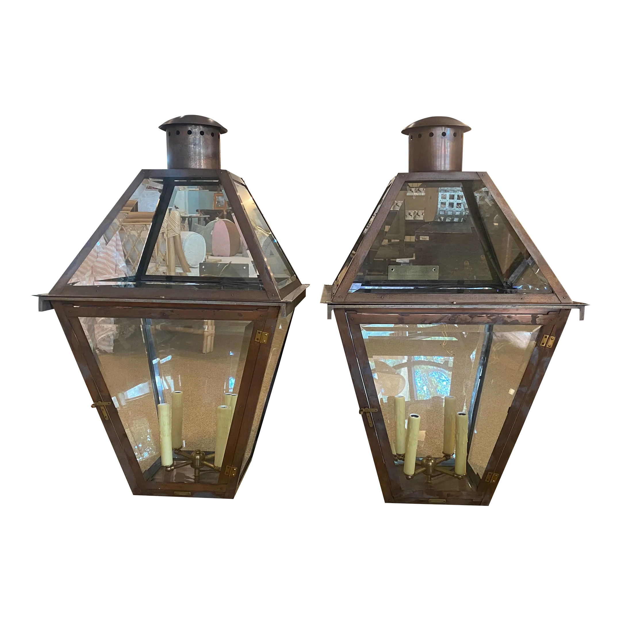 Bevolo's "French Quarter" Outdoor Wall Mount Lantern - Set of Two ...