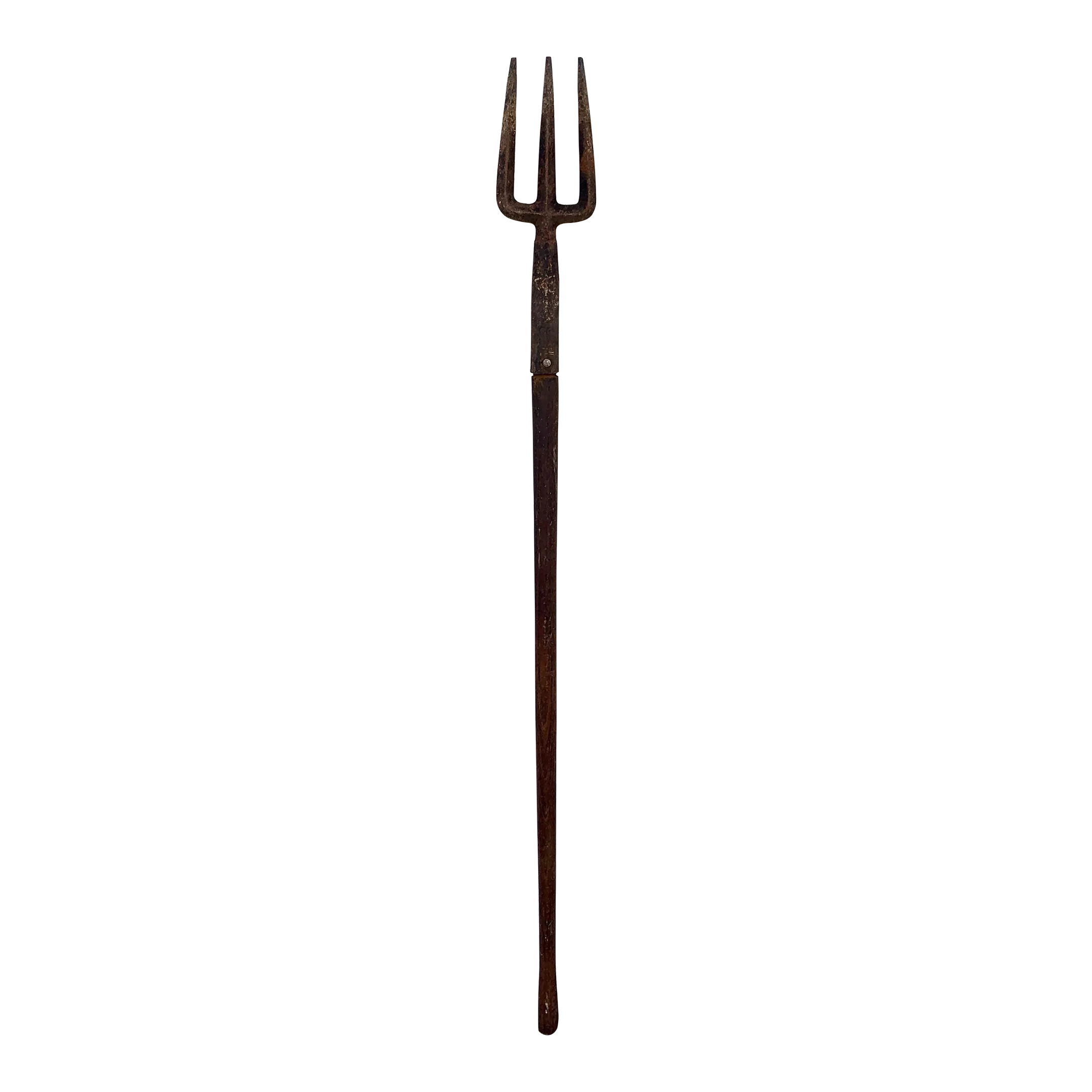 19th Century Hand Forged Iron Harpoon With Wooden Handle | Chairish