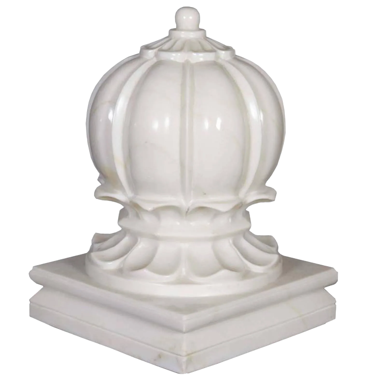 Large White Marble Rug Weight From India | Chairish