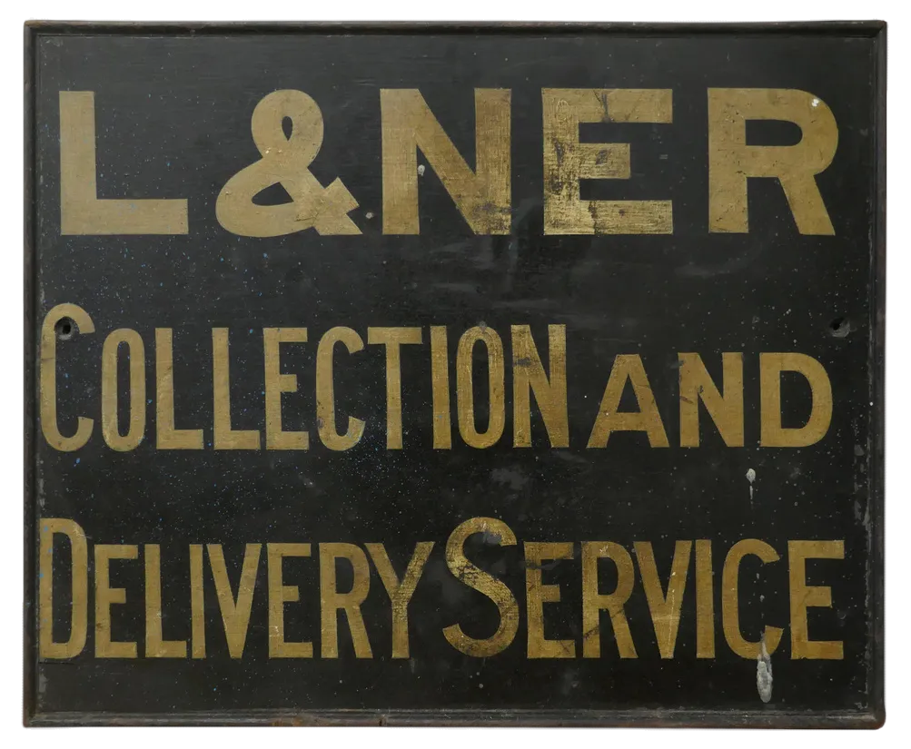 L & N E R Wooden Railway Sign, 1920s | Chairish