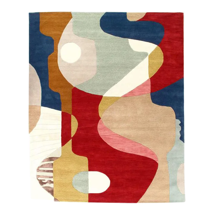 2020s Fine Hand Tufted Abstract Rug | Chairish