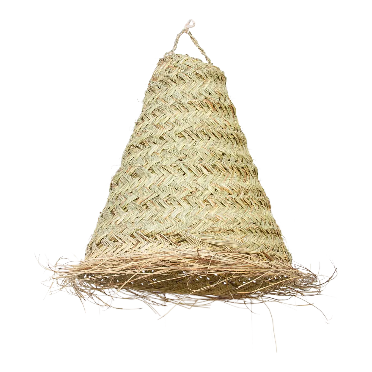 Large Handmade Sculptural Boho Pendant Lamp | Chairish