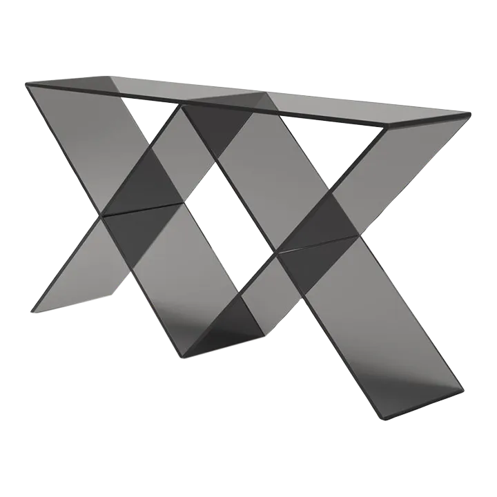 Modern Transparent Black Acrylic Console | Chairish