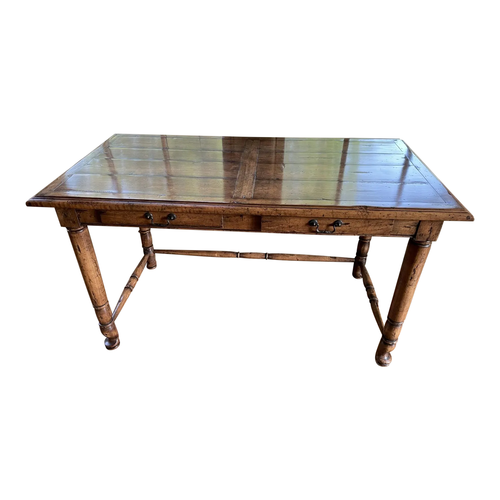 Custom Guy Chaddock Two Drawer Writing Desk With Mitered Plank Top ...