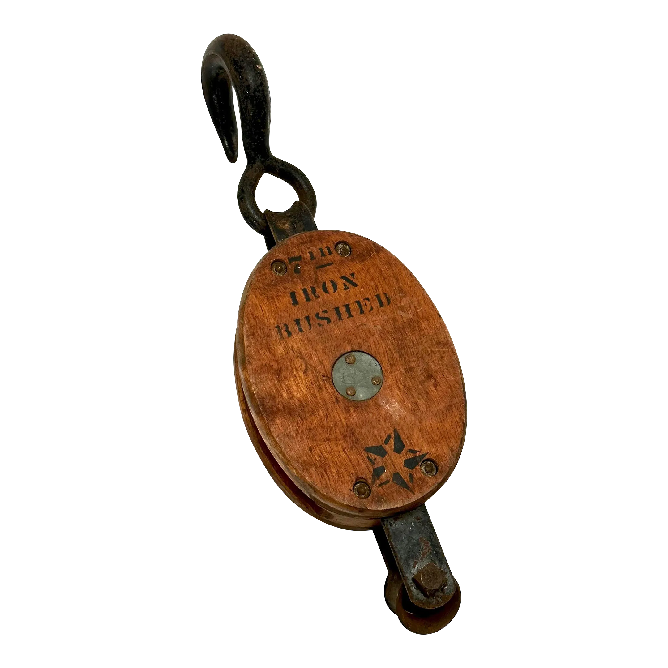 Antique Tall Ship Sail Rigging Block & Tackle Pulley by Boston ...