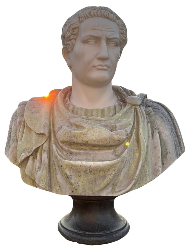 Huge Bust of Roman Emperor, 1950, Marble | Chairish
