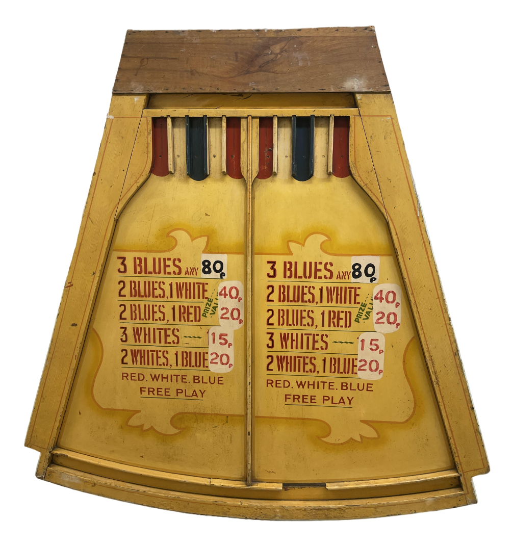 Large Vintage Fairground Hand Painted Roll Ball Game Board, 1960s ...