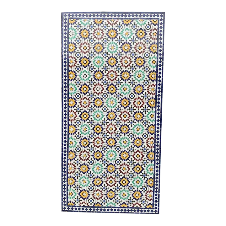 Moroccan Ceramic Tile Top, Rectangle | Chairish