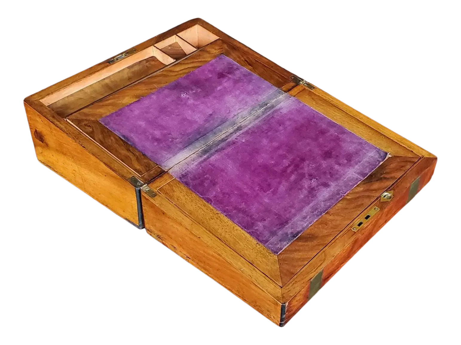 Antique English Victorian Era Travel Desk Writing Slope Box | Chairish