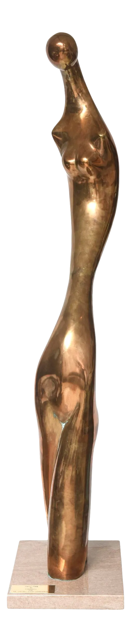 1970s Manuel Carbonell Limited Edition Abstract Figurative Bronze ...