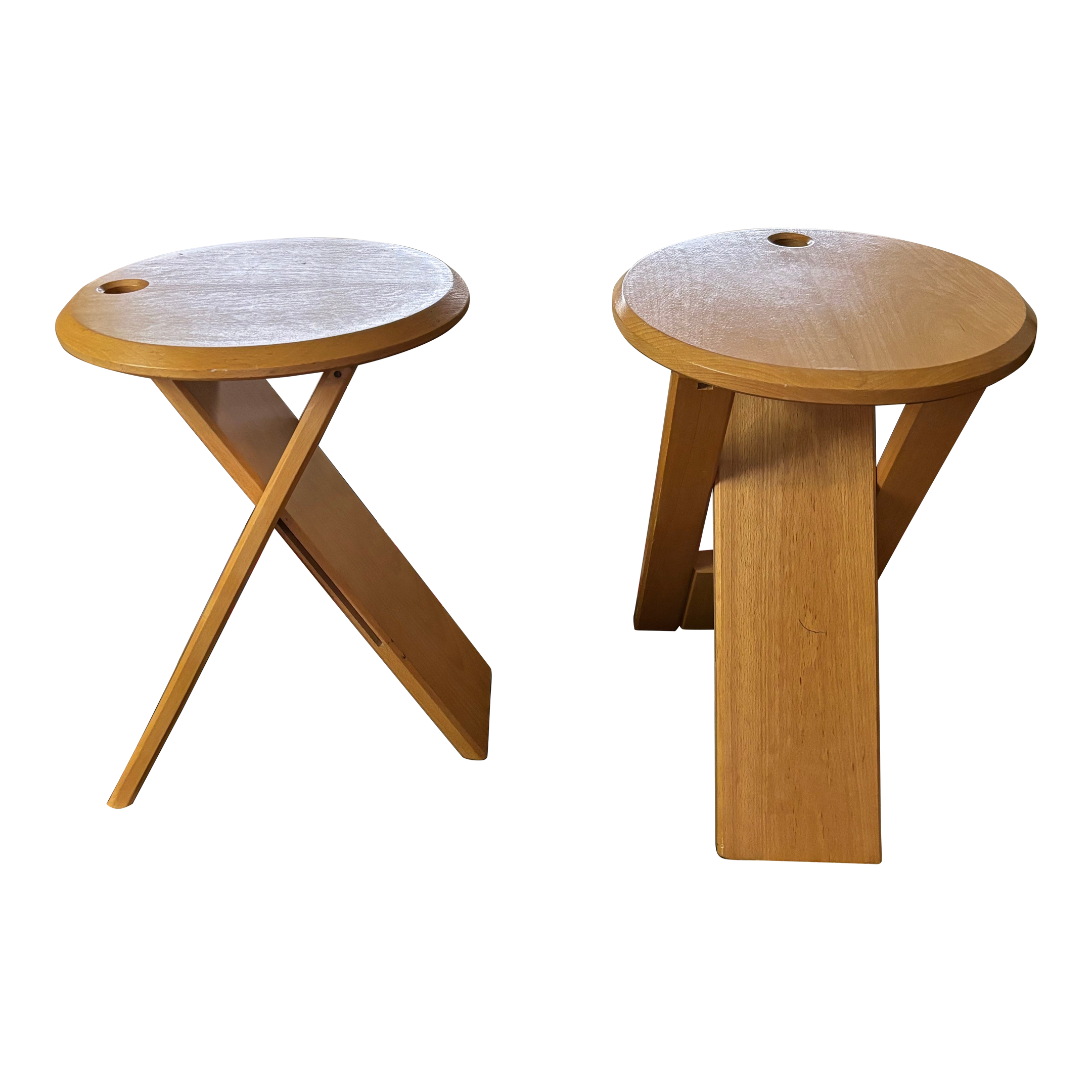Suzy Stools by Adrian Reed 1980s Mid Century Wood Folding Stools - Set ...