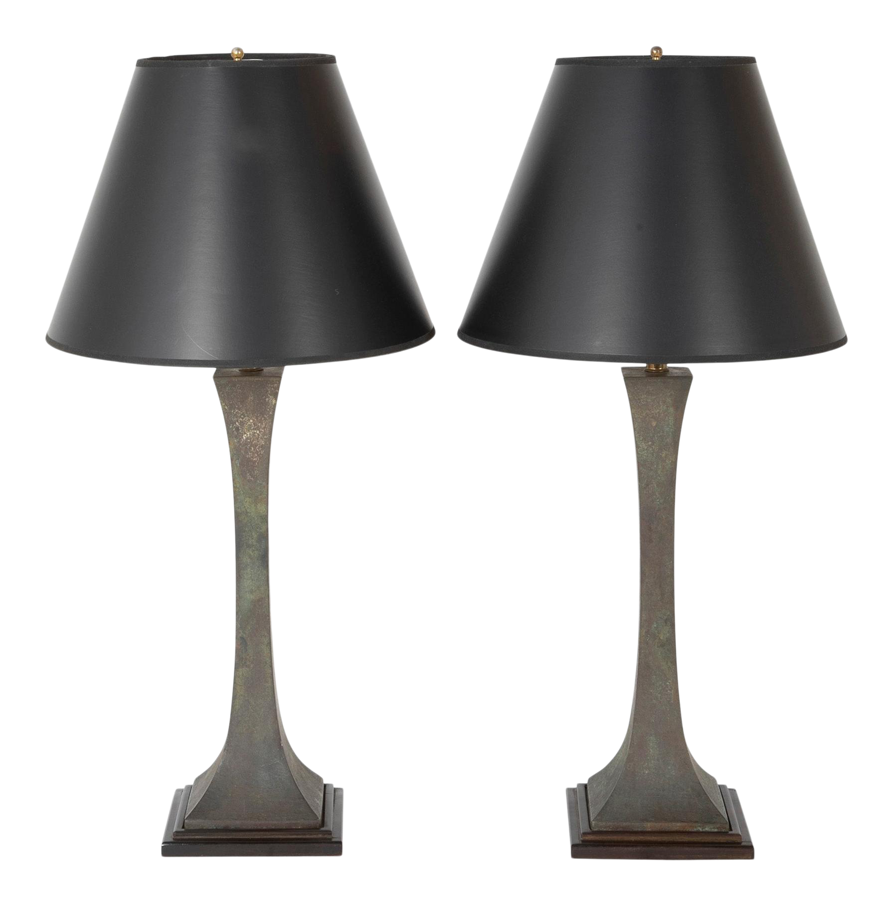 1960s Stewart Ross James for Hansen, USA, Bronze Table Lamps - A Pair ...