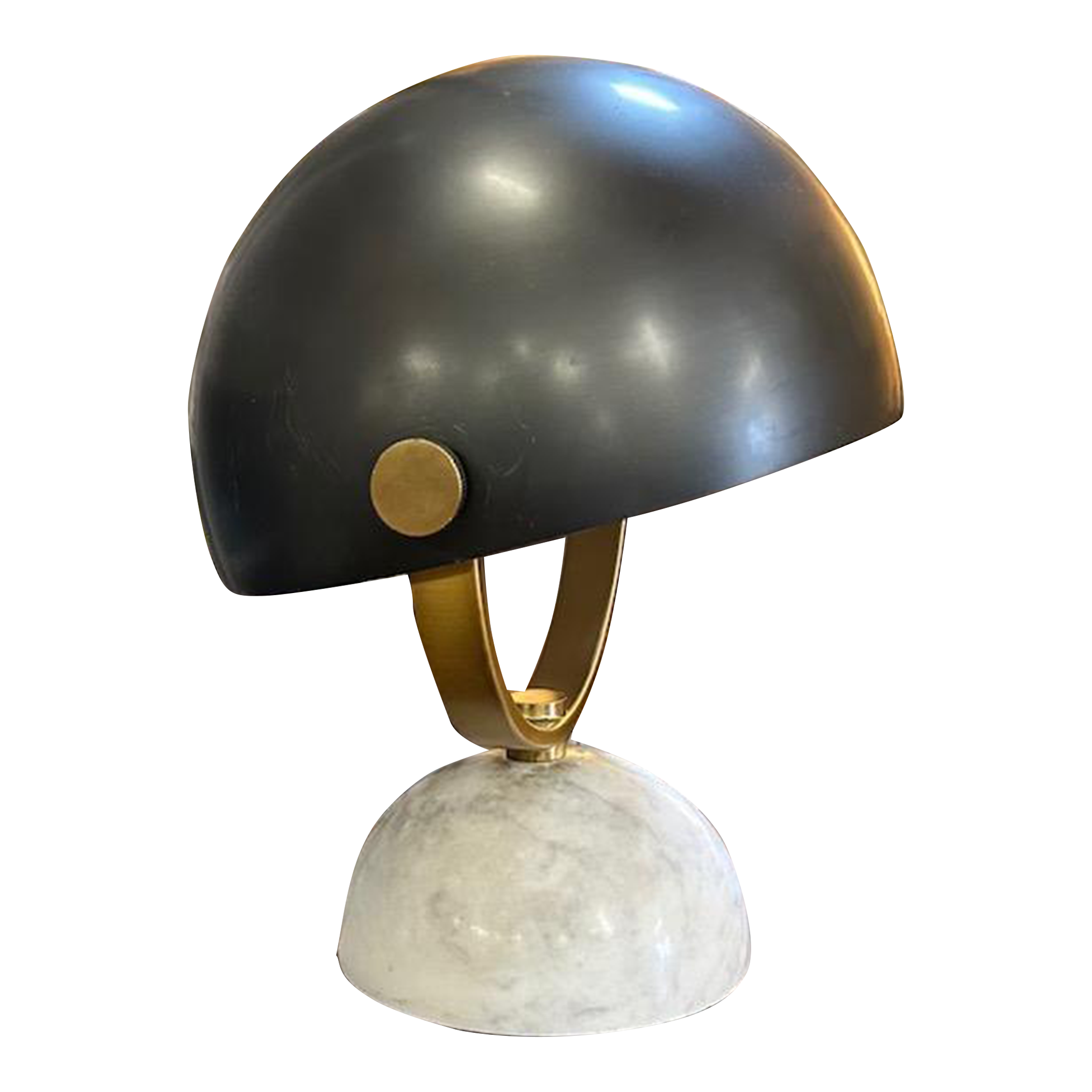 Modern Marble and Metal Swivel Desk Lamp | Chairish