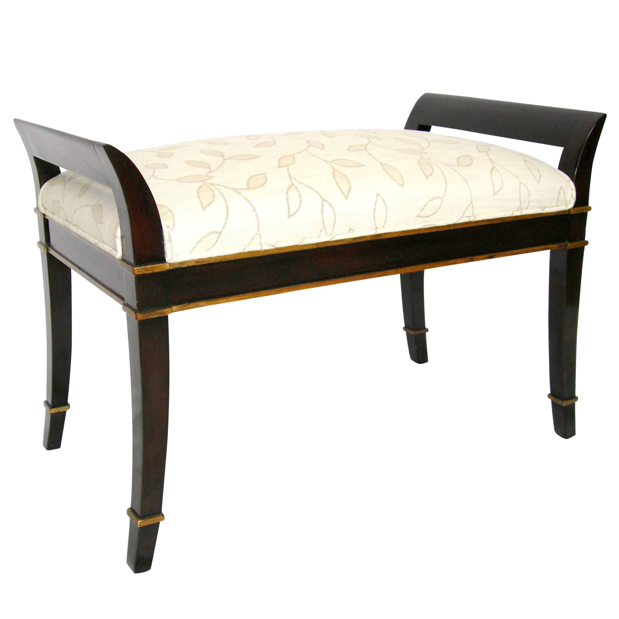 Sutton Place Ebonized Walnut Bench by Randy Esada Designs Inc | Chairish