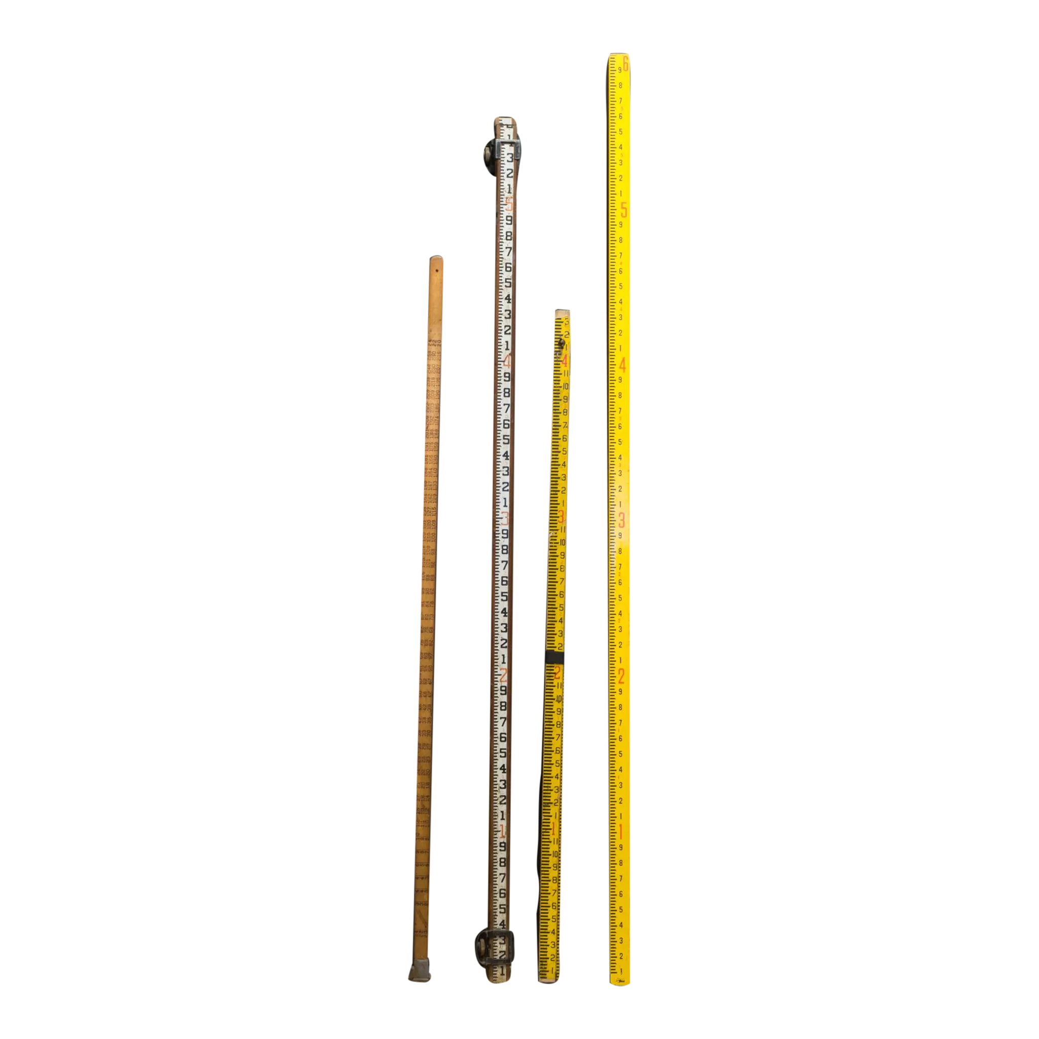 Collection of Early 20th C. Expandable Surveyor's Poles/Logging ...