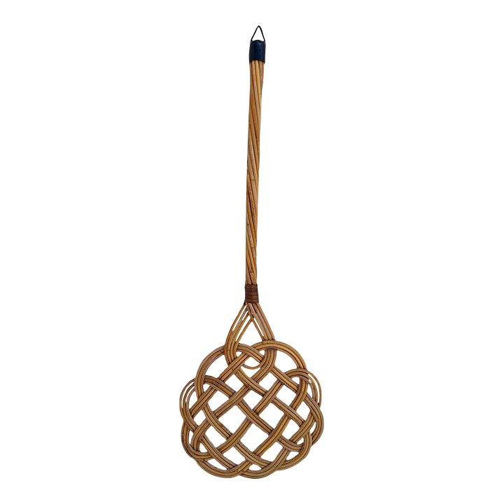 Vintage Woven Wicker/Rattan Carpet Beater | Chairish
